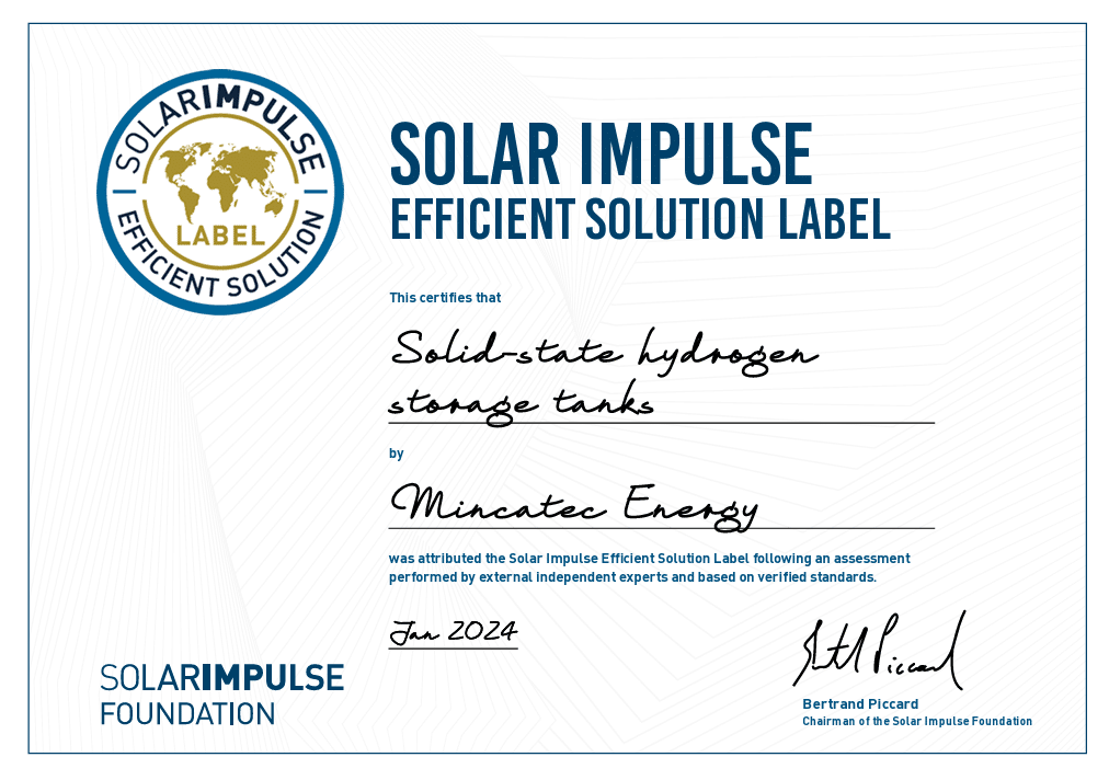 Mincatec Energy Awarded the Solar Impulse Label: Another Step Towards a ...